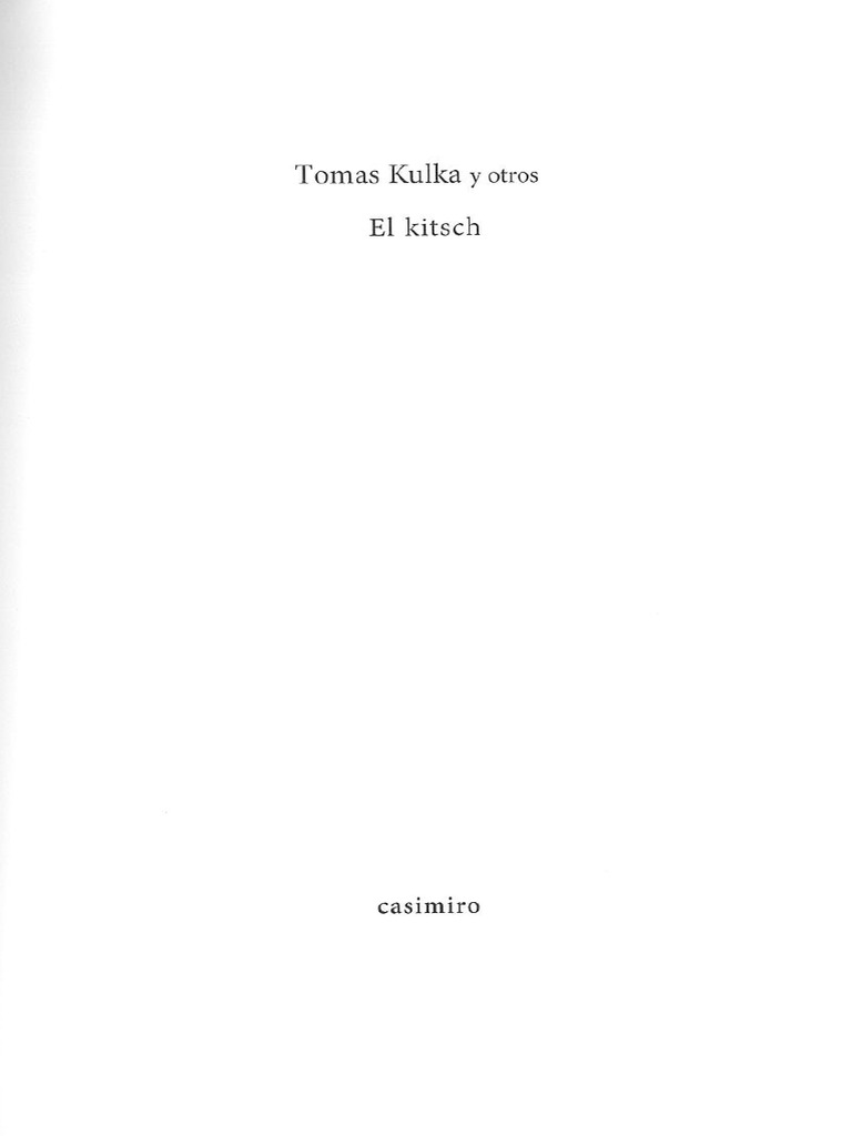 Kulka - El Kitsch | PDF