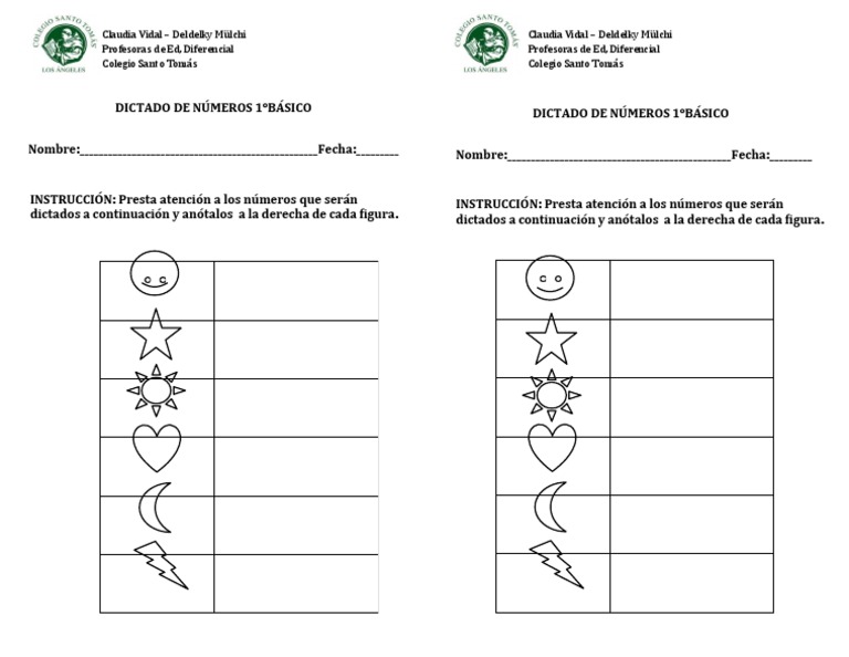 HOJA DE RESPUESTA DICTADO DE NÚMEROS | PDF