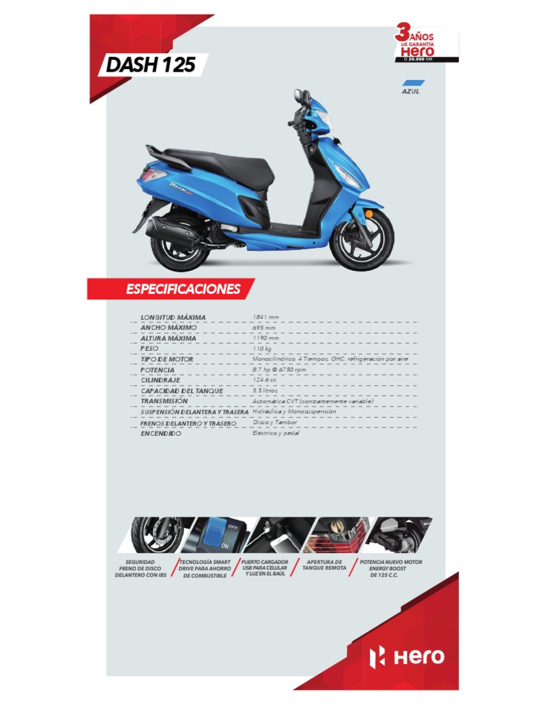 DASH125 Ficha Tecnica | PDF
