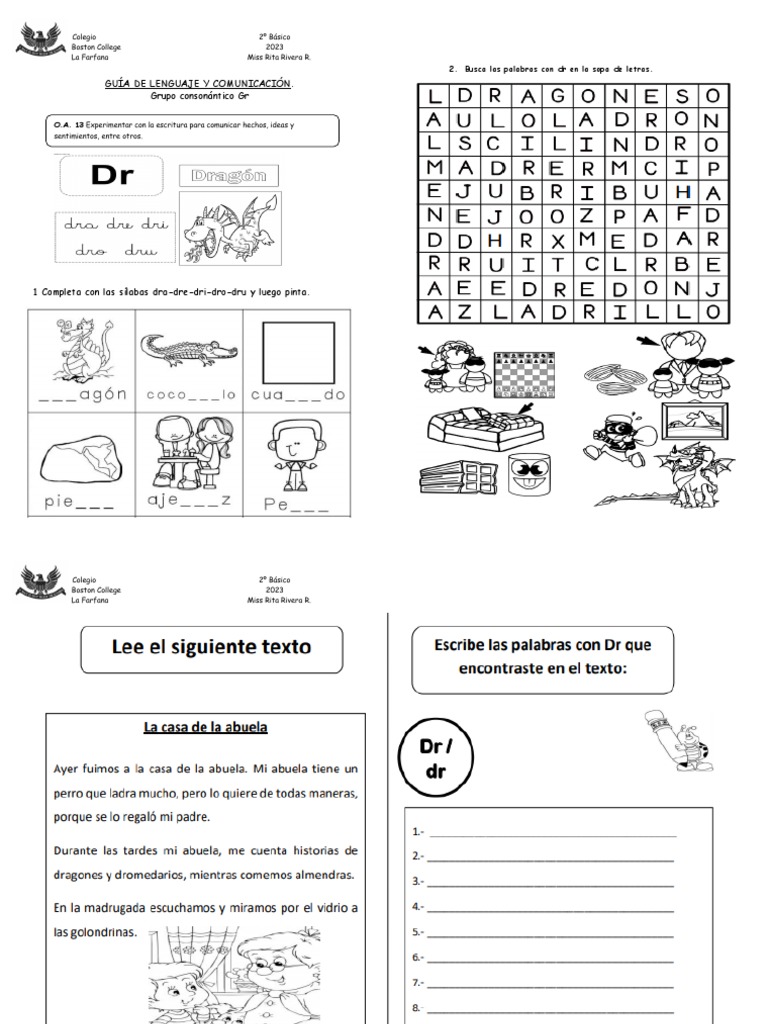 Grupo Consonántico DR | PDF