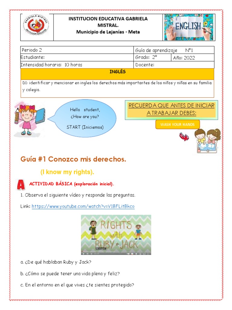 2º Guía 1 - Conozco Mis Derechos | PDF