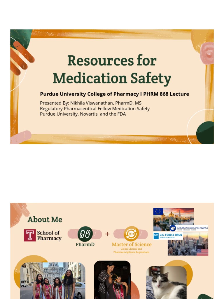Resources For Medication Safety Lecture - Viswanathan | PDF | Patient ...