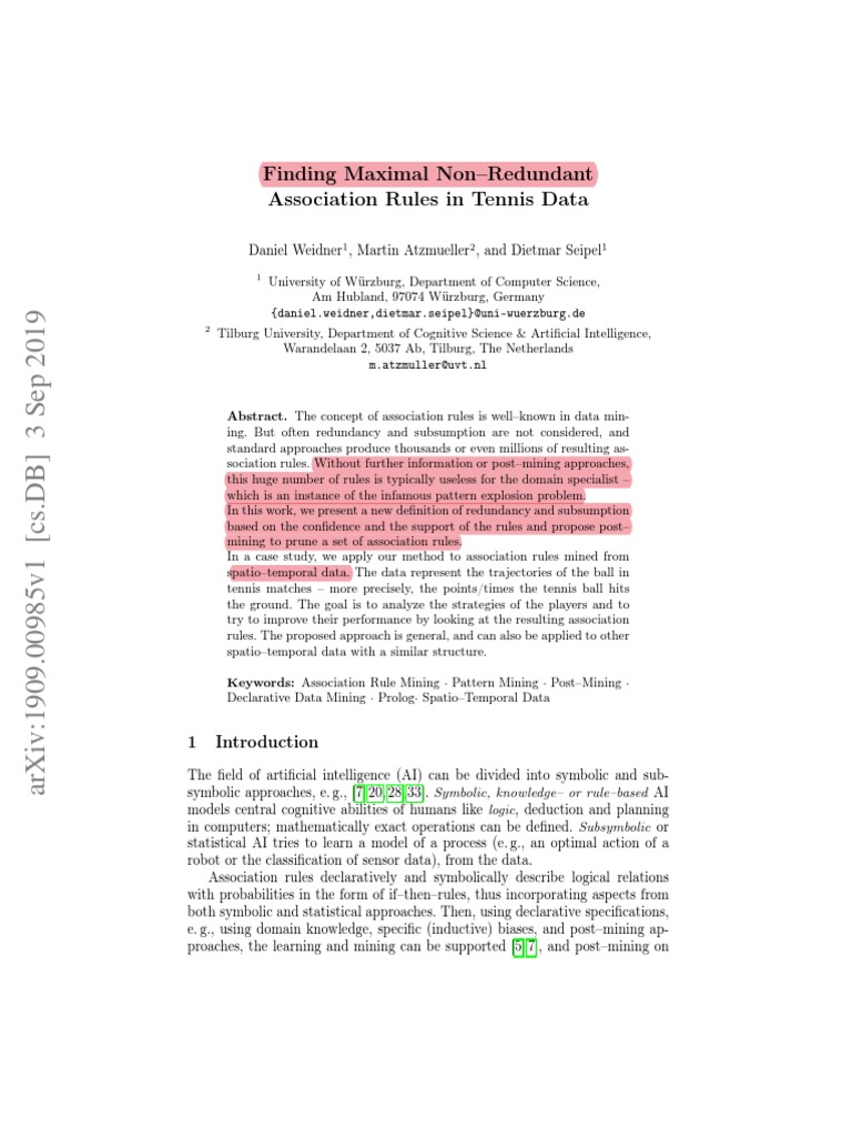2019 Finding Maximal Non Redundant Pdf