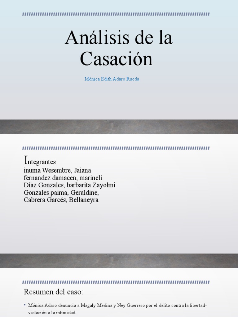 Análisis de La Casación | PDF | Violación | Justicia