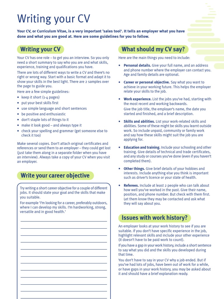How to Write an Effective CV | PDF | Goal | Employment