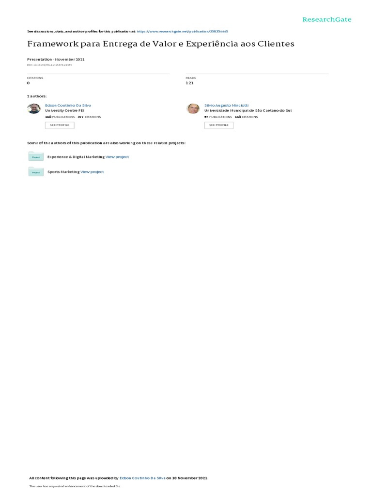 Framework de Experiência Do Cliente | PDF