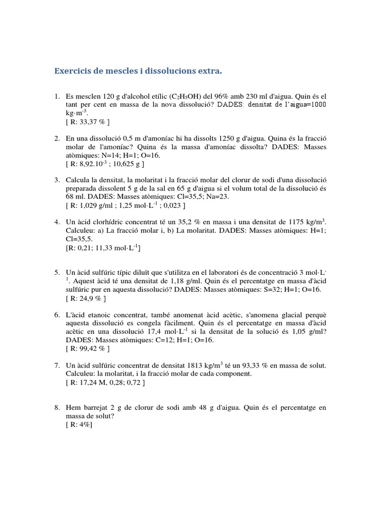 Exercicis Extra | PDF