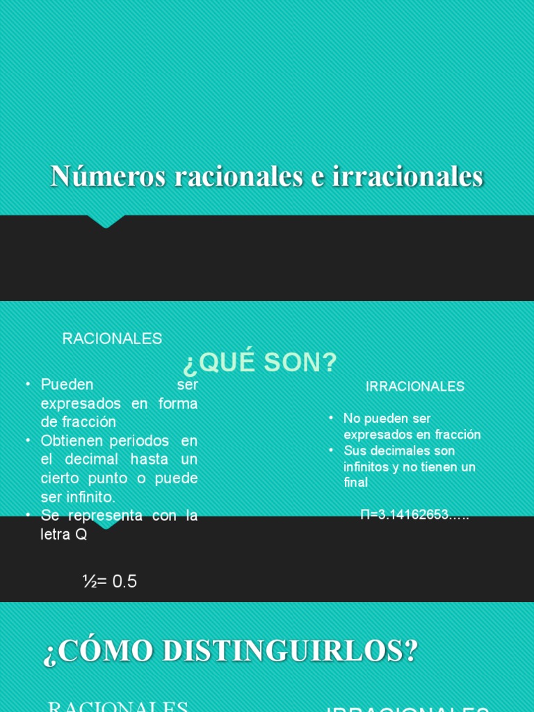 Números Racionales e Irracionales | PDF
