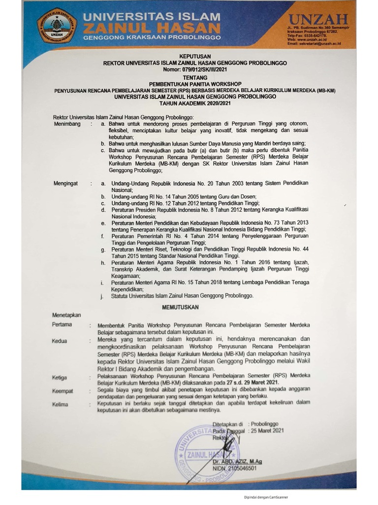Sk Pembentukan Panitia Workshop Mb Km Pdf