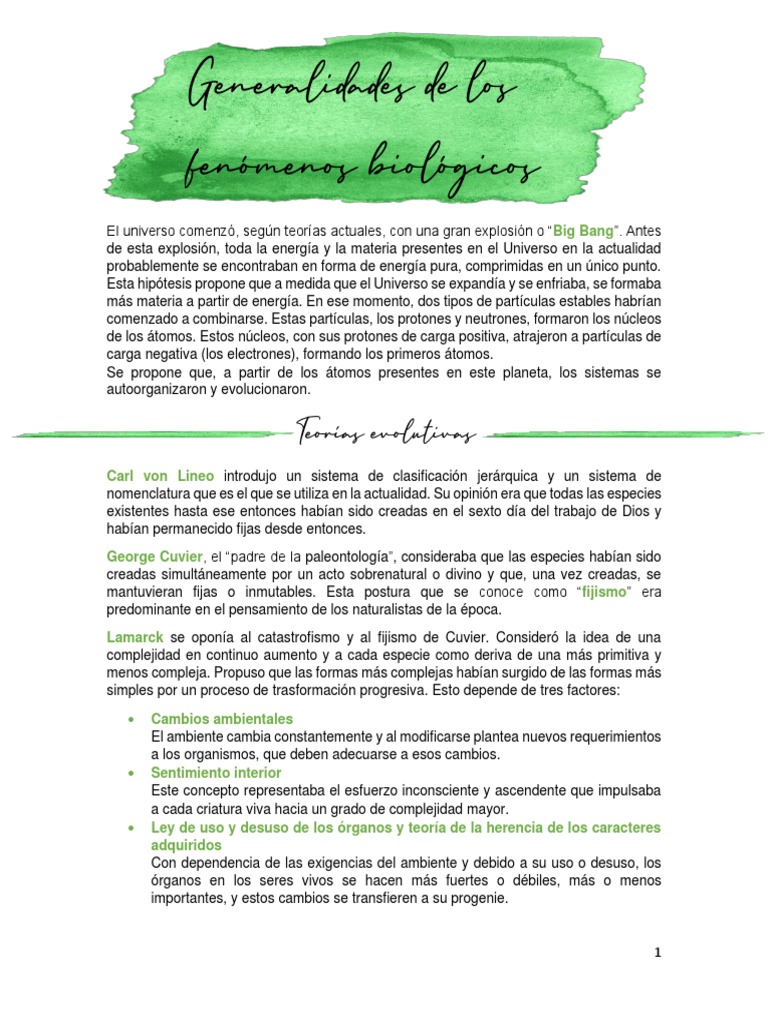 Resumen Biologia Celular Completo | PDF