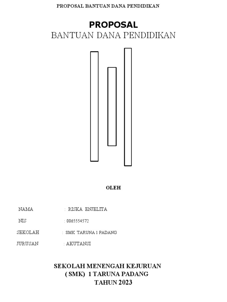 Proposal Bantuan Dana Pendidikan | PDF