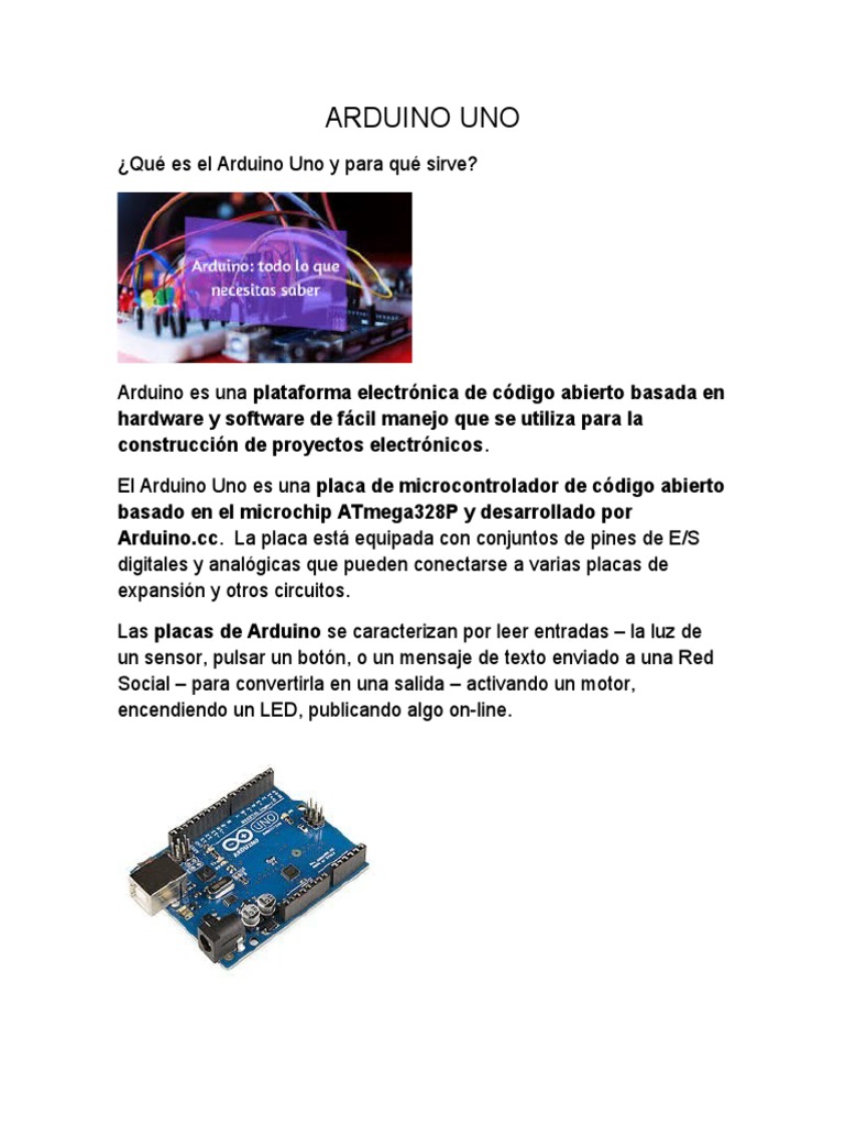 Arduino Uno | PDF | Arduino | Bienes manufacturados
