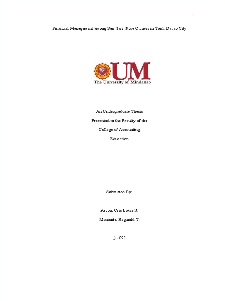 Dokumen - Tips - Financial Managqement Among Sari Sari Store Owners in ...