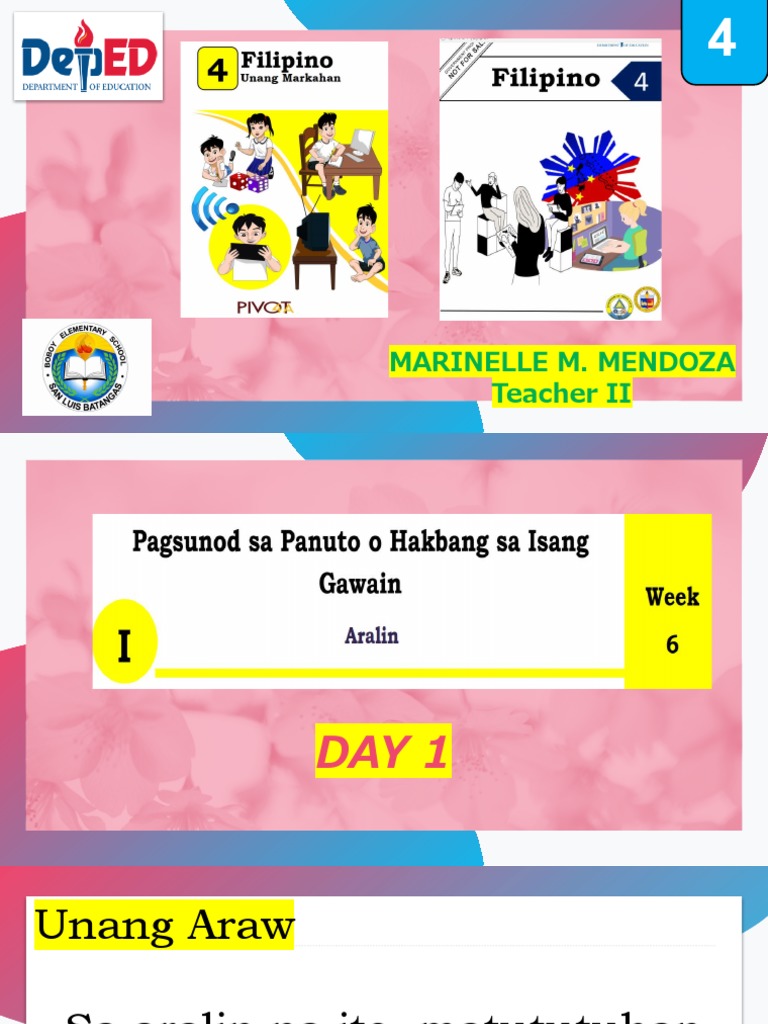 Filipino Week 6 First Quarter | PDF