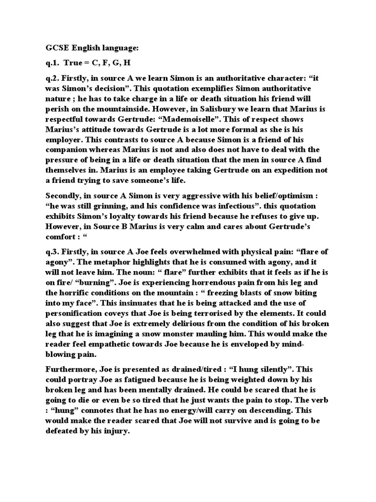 GCSE English Language Paper 2 | PDF | Language Arts & Discipline