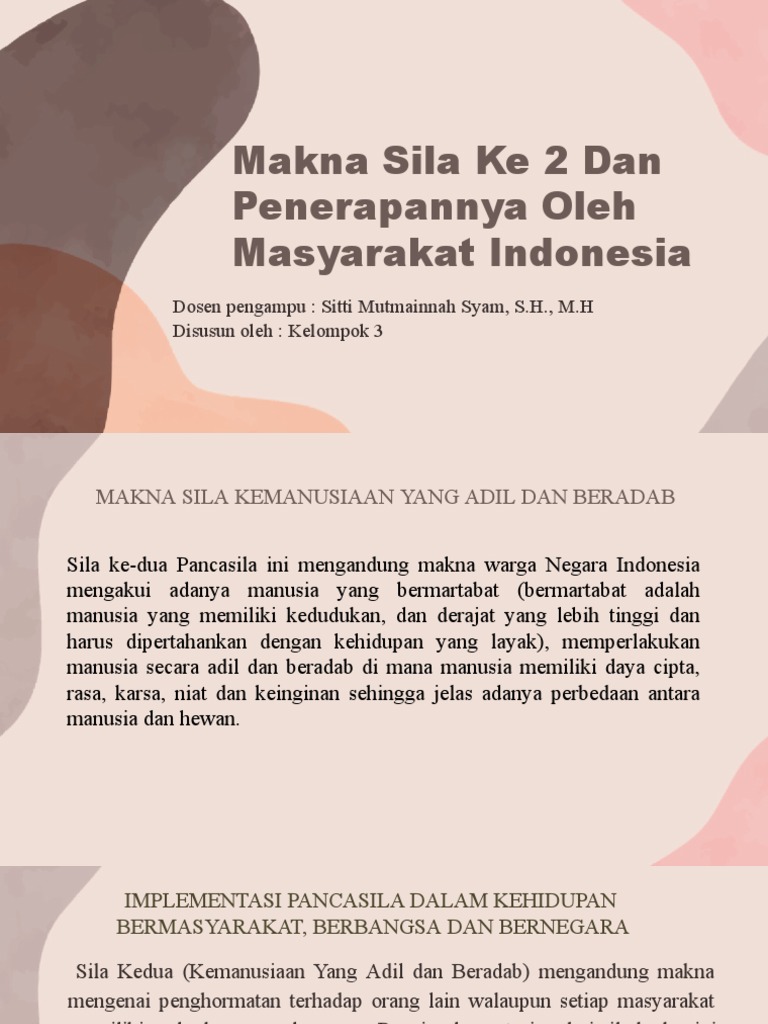 Makna Sila Ke 2 Dan Penerapannya Oleh Masyarakat Indonesia | PDF