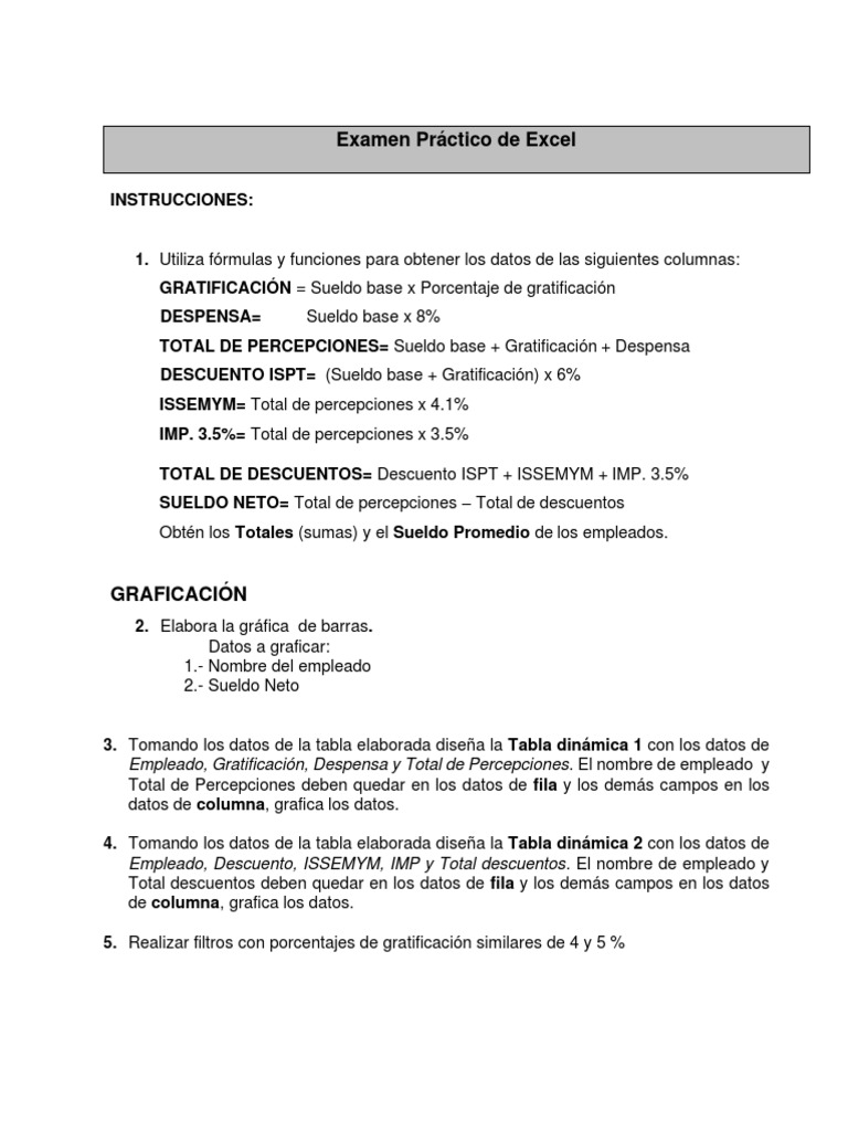 Segunda Parte Examen Excel | PDF