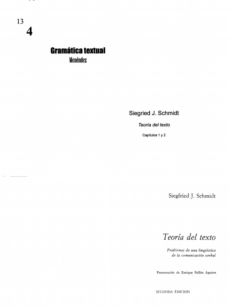 Schmidt - Teoria Del Texto C 1,2 | PDF