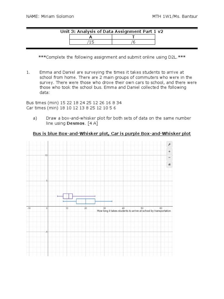 Unit 3 Analysis of Data Assignment Part 1 March 2023 v2 | PDF | Applied Mathematics | Data Analysis