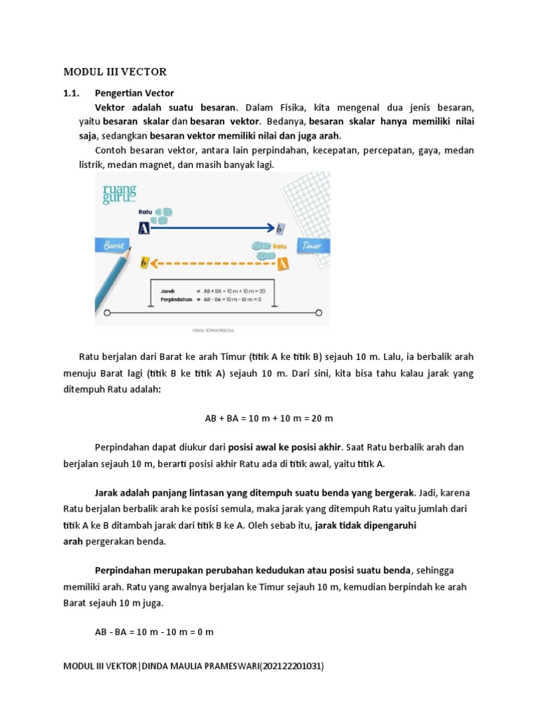Modul Iii Vector | PDF | Metode & Bahan Ajar
