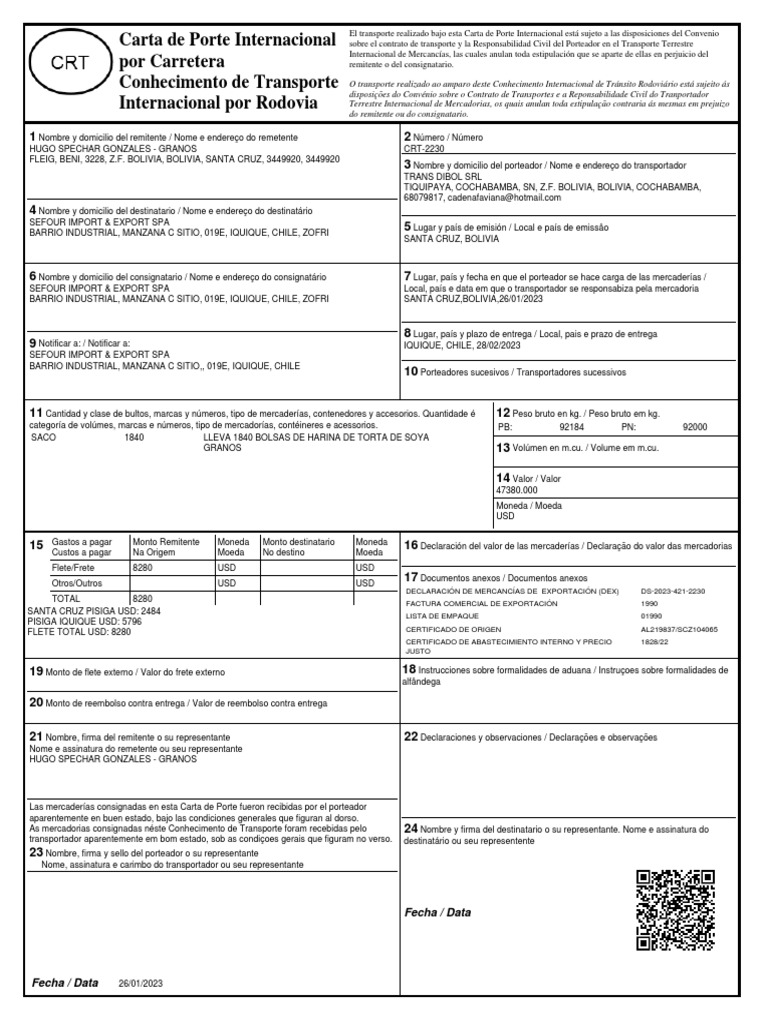 Carta Porte | PDF | Economias