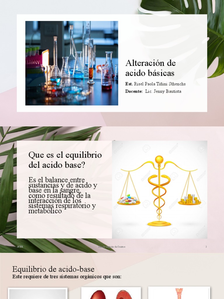 Alteraciones Acido Base Emq1 | PDF | Potasio | Química