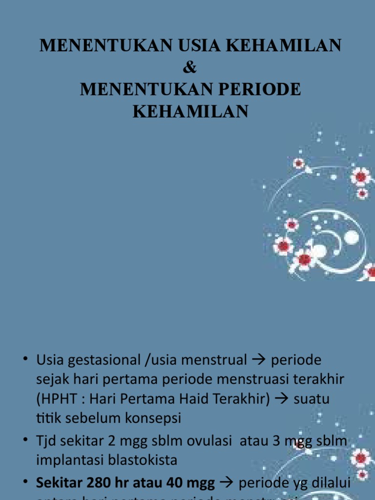 Materi Menghitung Usia Kehamilan 2023 | PDF
