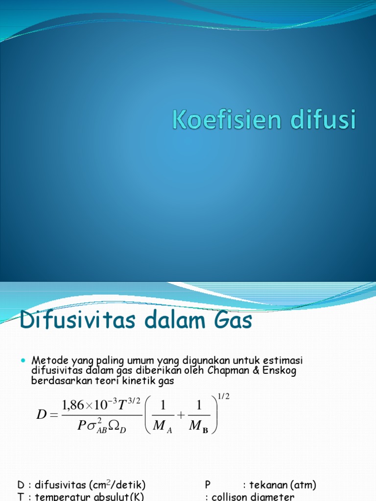 Koefisien Difusi | PDF