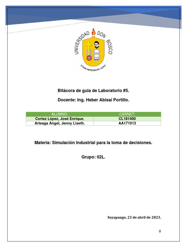 Reporte de Guia de Laboratorio #5 | PDF