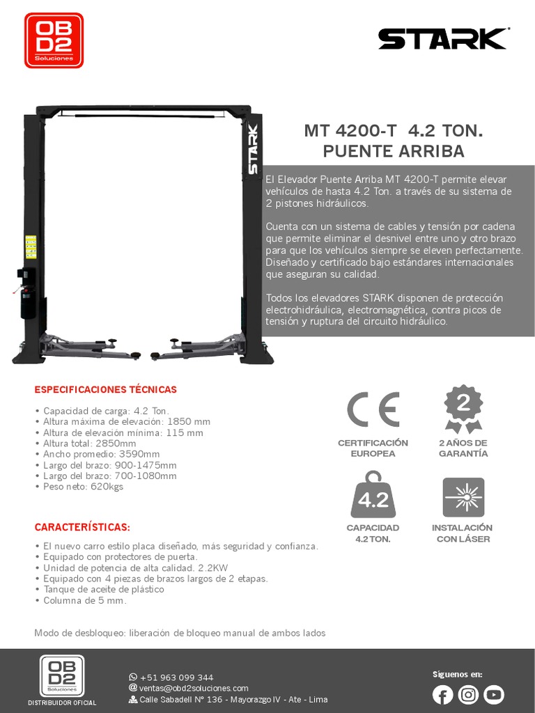 Ficha STARK PTE ARRIBA MT 4200 T 4 2 TON PDF