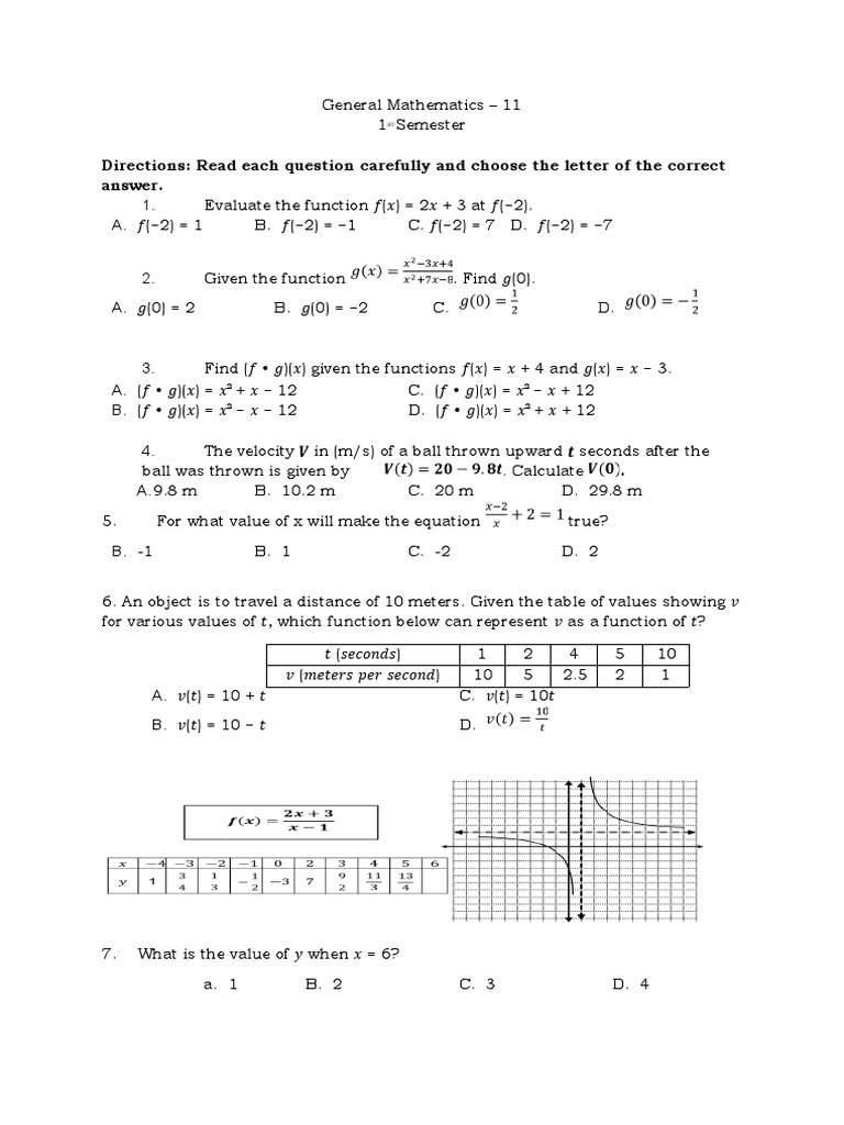 TQ For Gen Math | PDF | Interest | Applied Mathematics