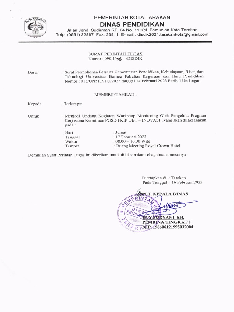 Surat Tugas Fasgus Dan Fasda | PDF