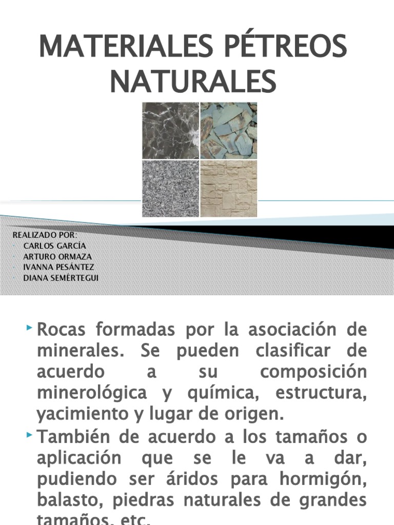 Materiales Pétreos Naturales | PDF