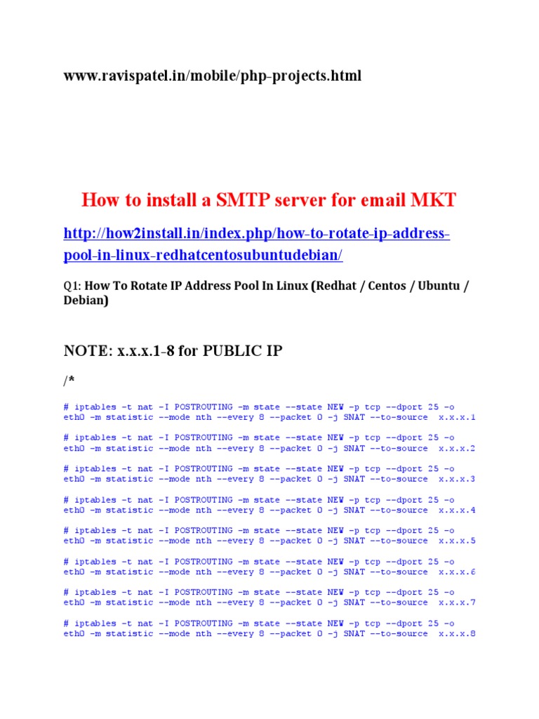 Linux SMTP & Asterisk Setup Guide | PDF