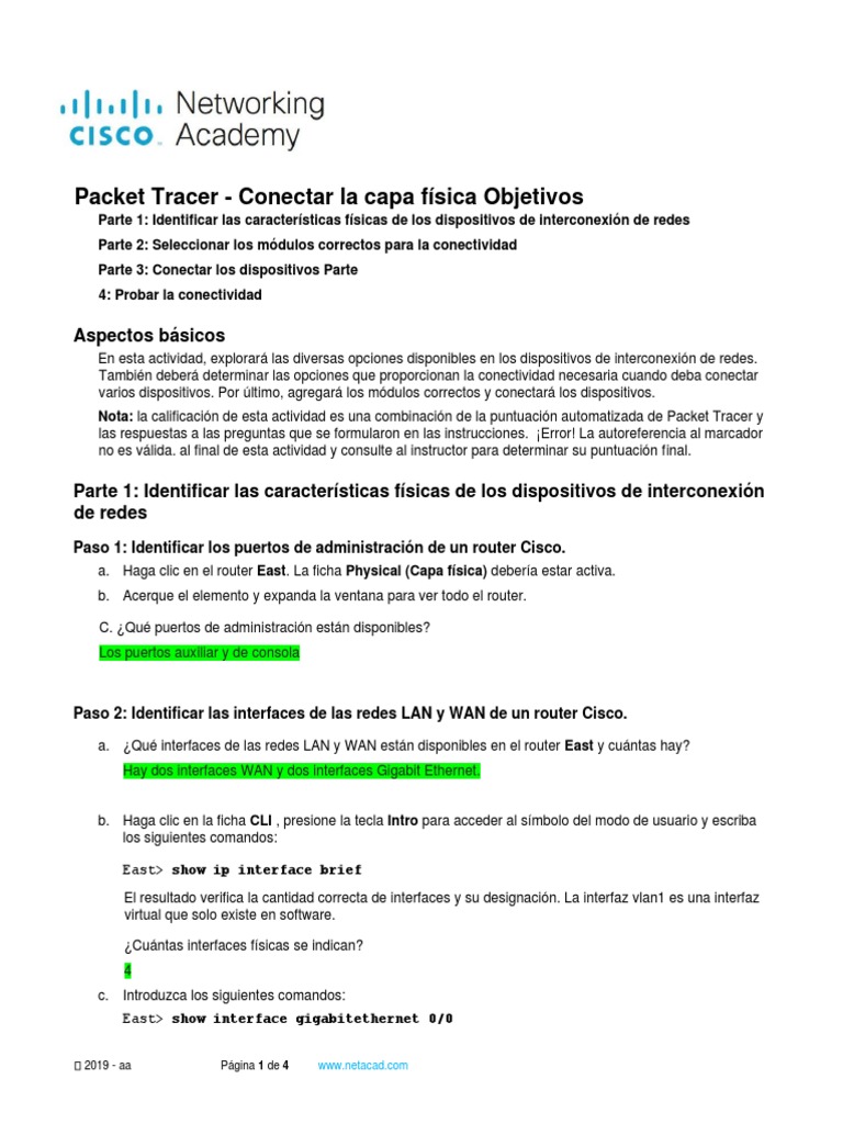 4 7 1-Packet-Tracer | PDF | Enrutador (Computación) | Red de arquitectura
