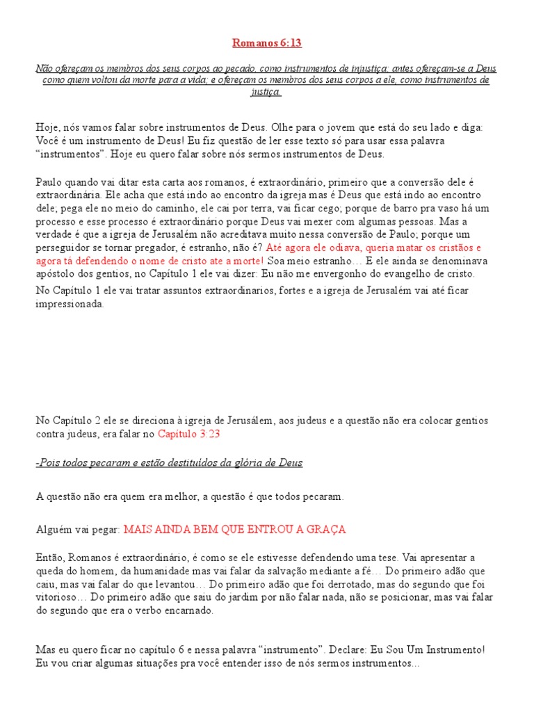 Instrumentos de Deus | PDF | Jesus | Conversão religiosa