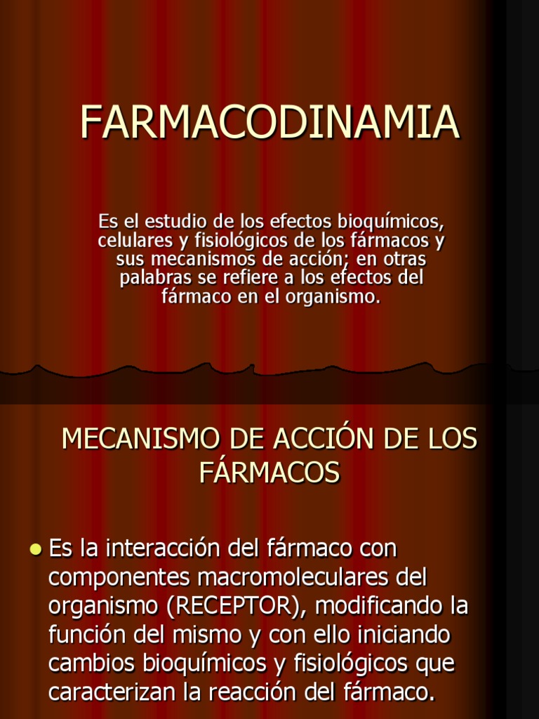 Farmacodinamia Diapositivas | PDF