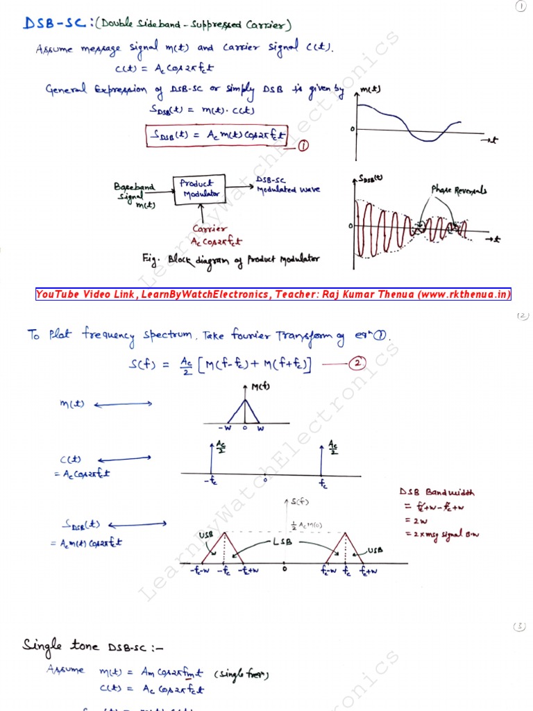 21 22 Dsb Sc Modulation Pdf Radio Wireless