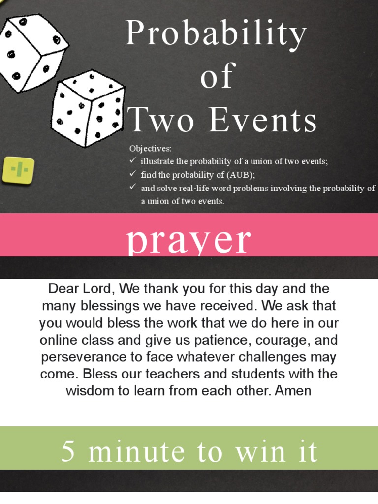 Probability of Two Events | PDF