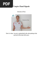 Netball Officiating Signals | PDF | Hand | Arm