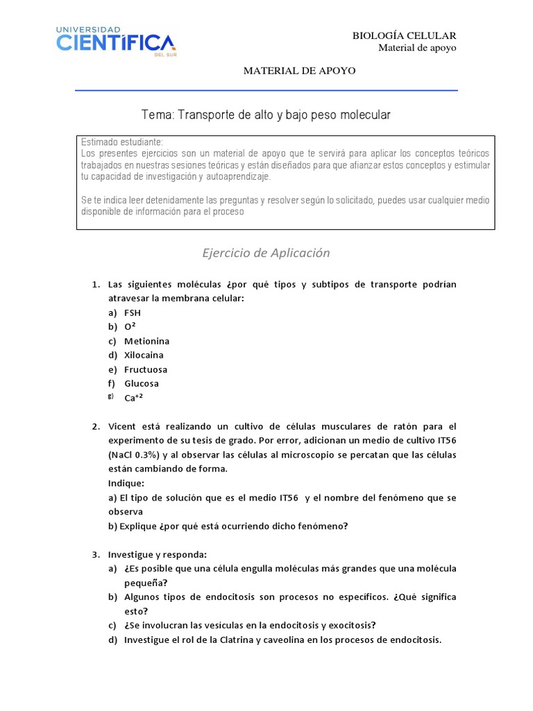 Rol de Clatrina y Caveolina en Endocitosis | PDF | Biología Celular ...