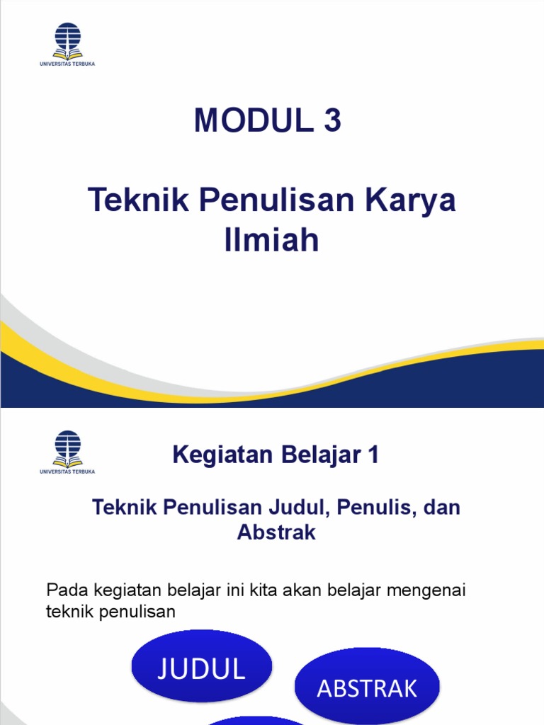 Modul 3 Teknik Penulisan Karya Ilmiah | PDF