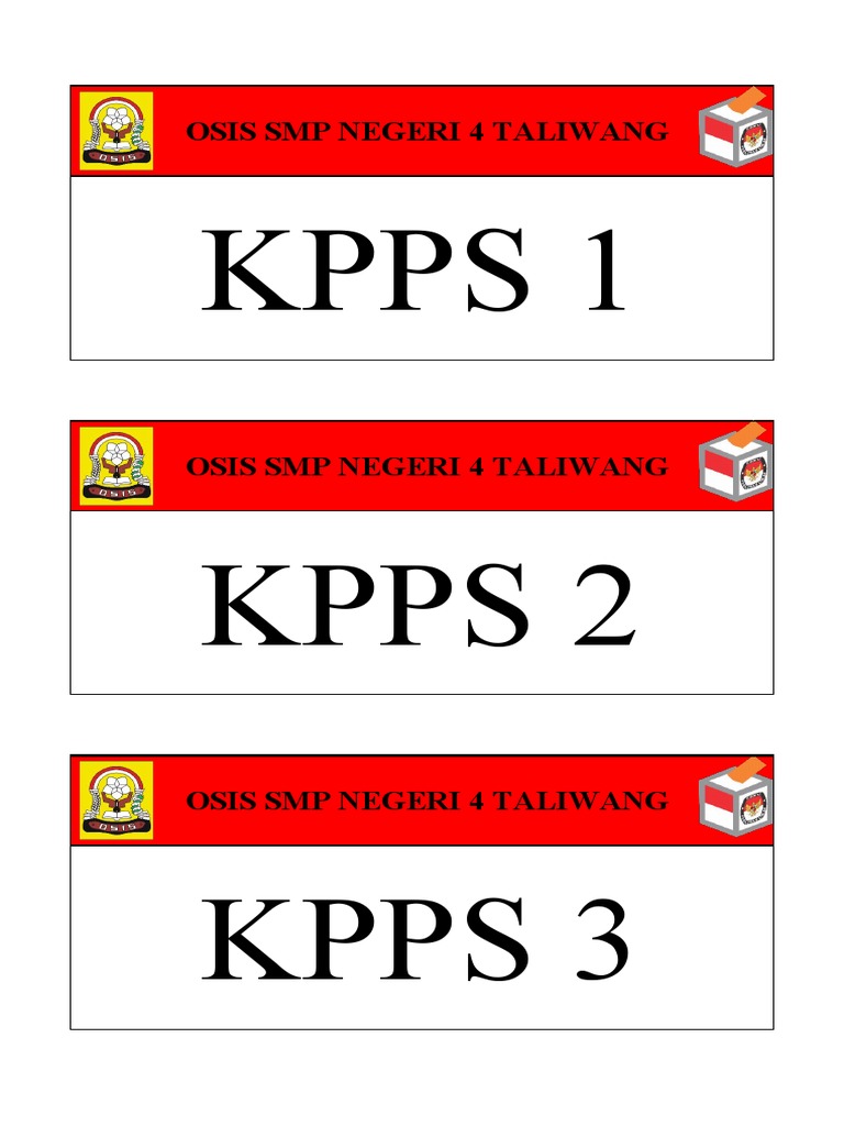 Kpps 1 Kpps 2 Kpps 3: Osis SMP Negeri 4 Taliwang | PDF