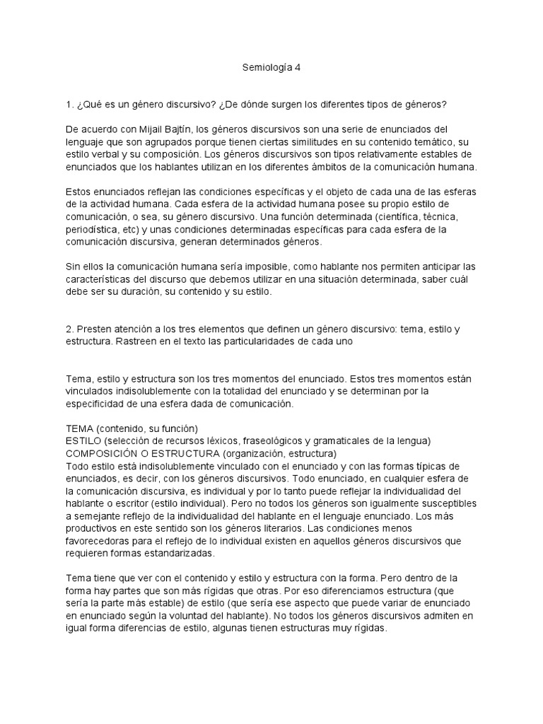 Semiologia Resumen 4 Sesion | PDF | Oración (Lingüística) | Palabra