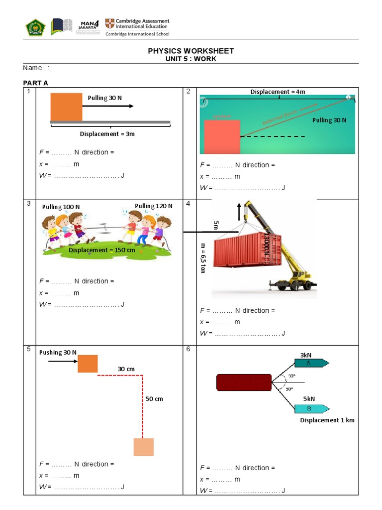Worksheet Unit 5 Work | PDF