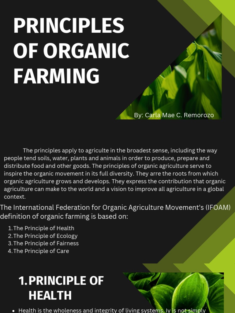 The Four Foundational Principles of Organic Farming: Health, Ecology ...