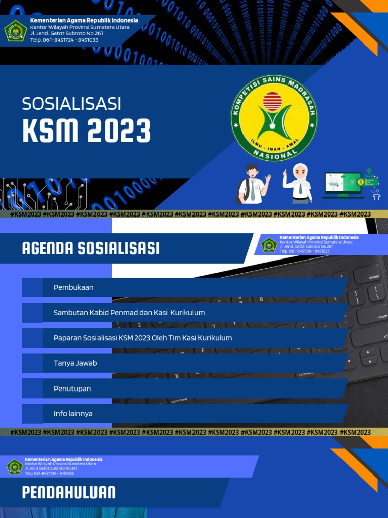 Sosialisasi KSM 2023 Kemenag Sumut | PDF