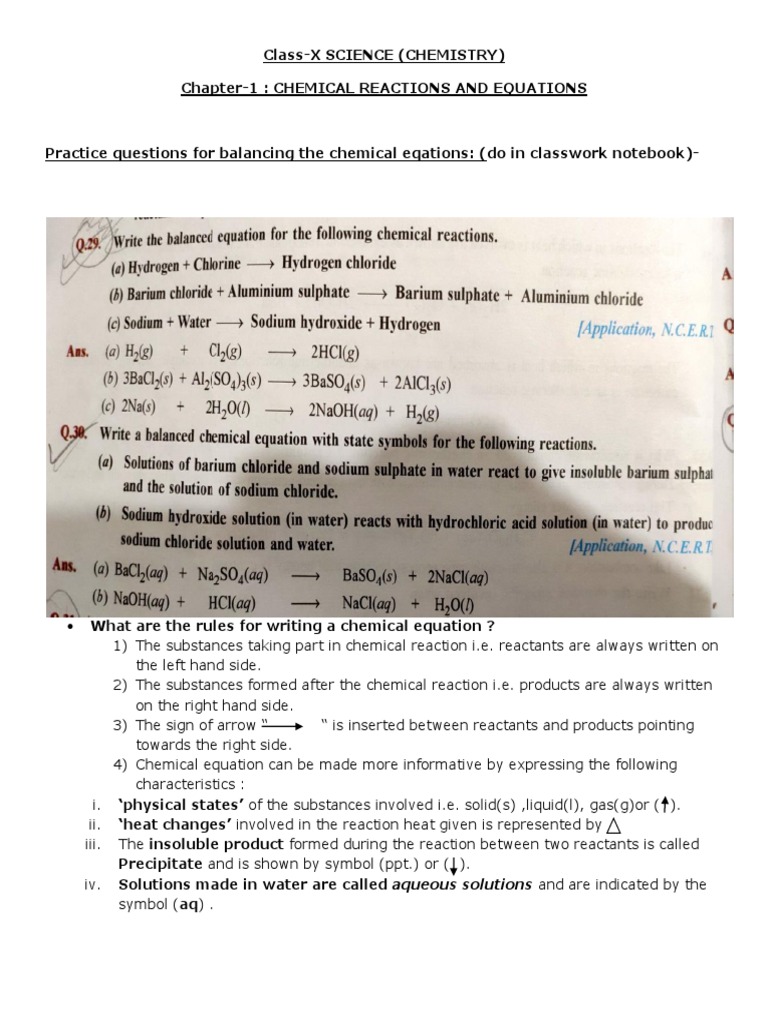 CH-1 Chemistry | PDF | Chemical Reactions | Magnesium