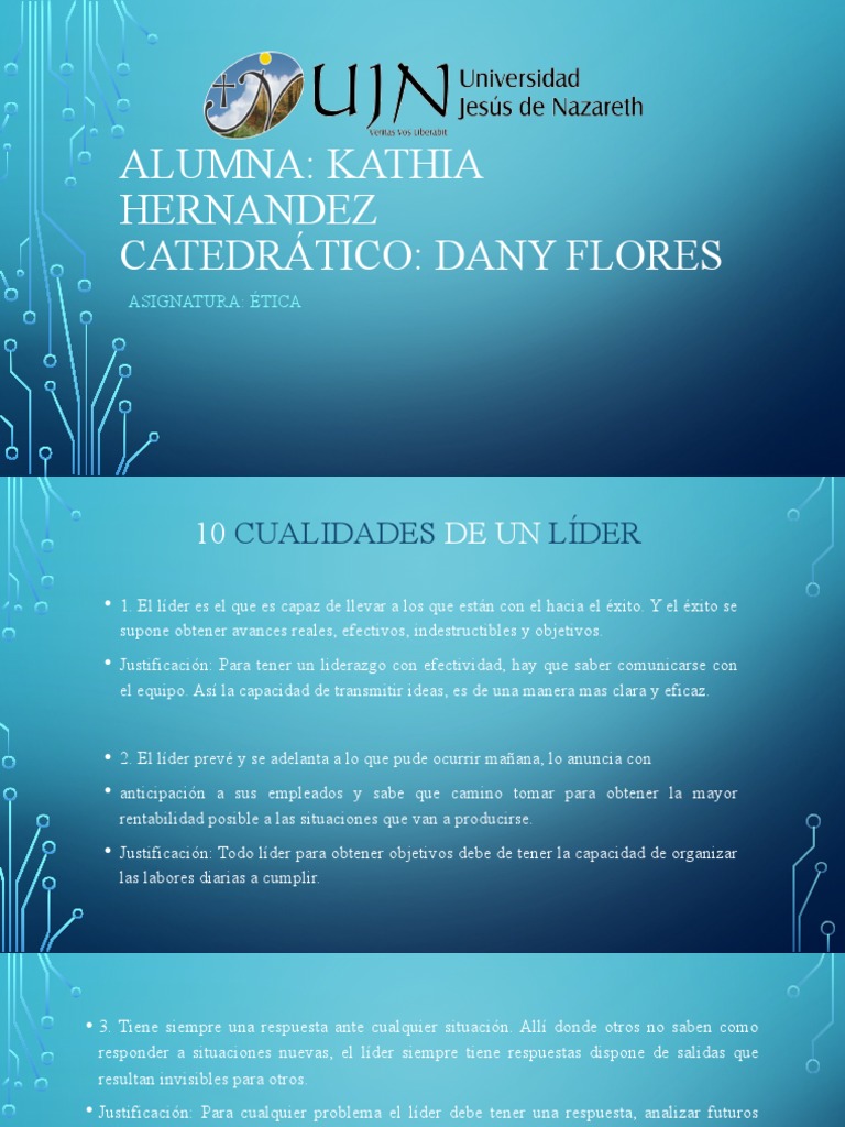 Cualidades de Un Lider | PDF | Liderazgo