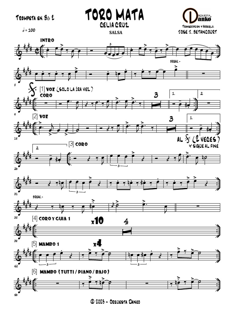 TORO MATA. - Trompeta en BB 2 | PDF